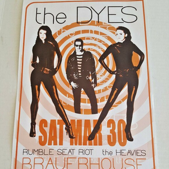 THE DYES | Art | The Dyes Poster Rare 7 X 11 Gig Dean Tomasek Art Surf ...